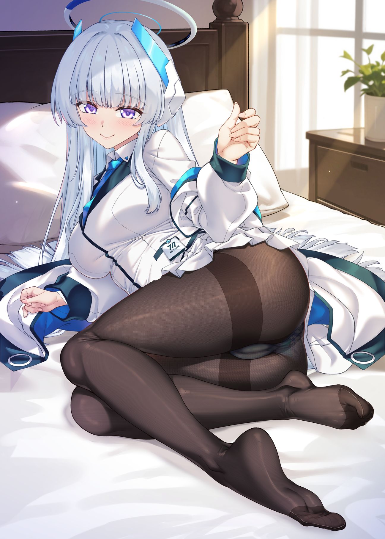 merufena blue archive ushio noa cameltoe halo pantsu pantyhose seifuku skirt lift | #1229290 ...